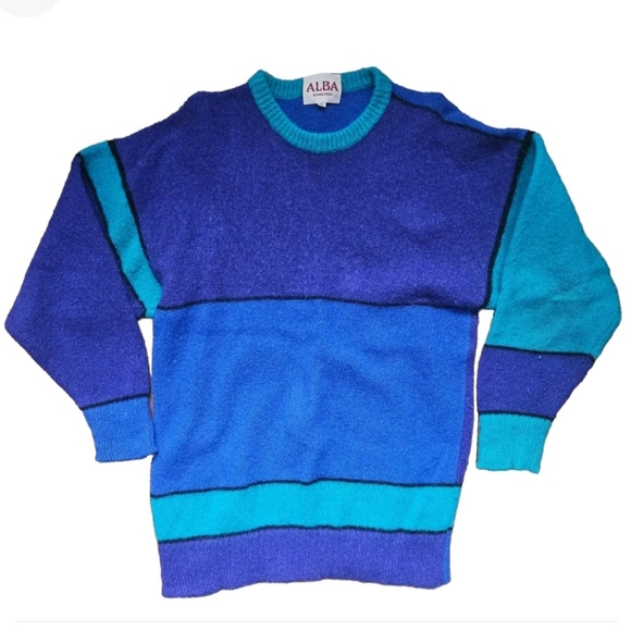 Alba | Sweaters | Vintage Colorblock 9s 80s Alba Edinburgh Sweater Pure ...